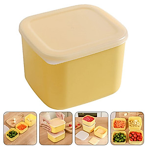 Luxshiny Cheese Storage Container Cheese Slice Holder Cheese Saver Keeper with Lid Meal Prep Food Organizer Airtight Keep Cheese Fresh for Fridge Bento Lunch Box S