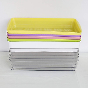 Cabilock Plant Propagation Tray Germination Dome sprouter Container Bean Sprouting Tray Germination Station Plant Starter Tray Sprouter Tray with Lid Growing Trays Pot Flat Ground