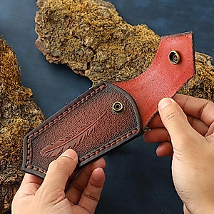 PTILSERY Leather Sheath Foldable Knife Pouches Foldable Knife Holsters Foldable Knife Sheath for Camping Outdoor Activity