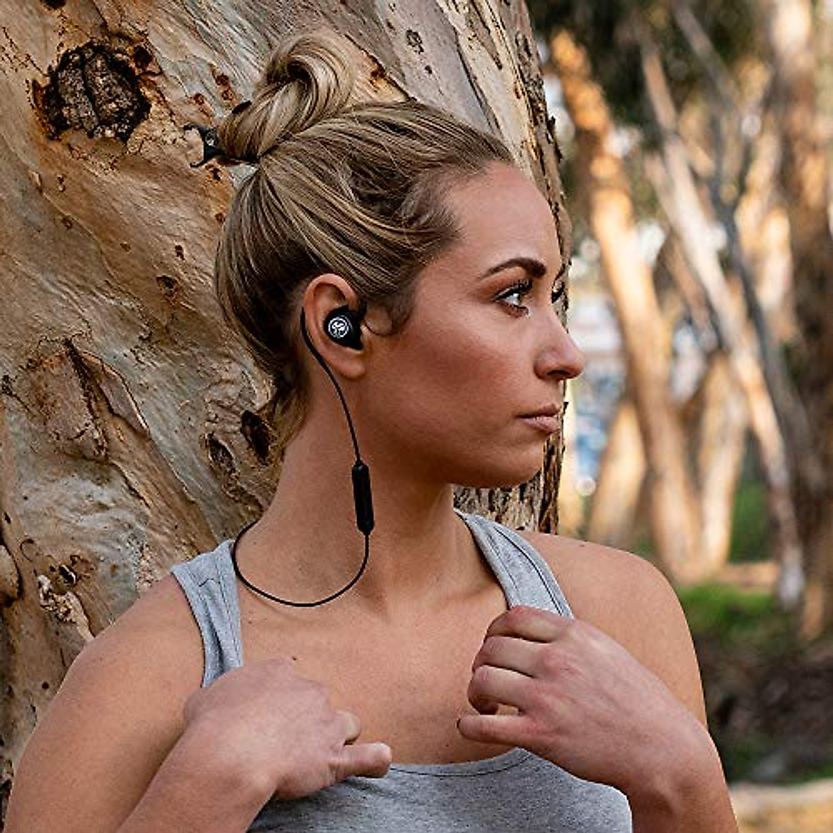 JLab Epic Sport2 Wireless Earbuds | Black | Active Lifestyle 20+ Hour Battery Life | Bluetooth 5 | IP66 Sweatproof | Built in Microphones | Noise Isolation | Extra Gel Tips & Cush Fins