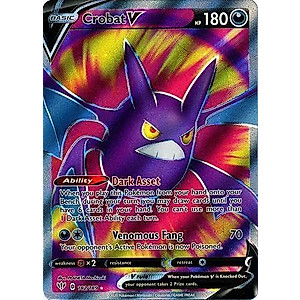Pokemon - Crobat V 182/189 - Darkness Ablaze - Full Art Holo - Single Card - Ultra Rare