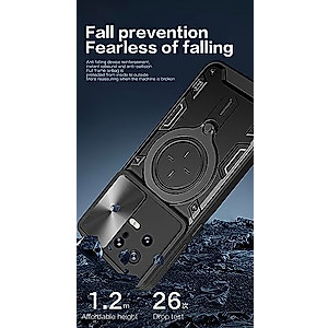 Compatible with Infinix Note 30 Pro Case,Car Mount Magnetic Shell Compatible with Infinix Note 30 Pro X678B Kickstand with Slide Lens Case Cover HEI