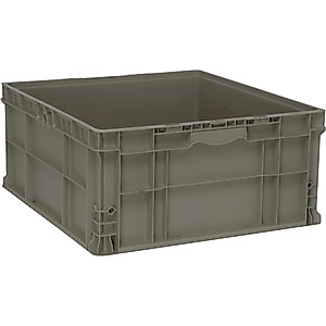 Quantum RSO2422-11 Straight-Wall Stacking Container, 24" x 22.5" x 11",Gray
