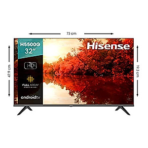 Hisense 32-Inch Class H55 Series Android Smart TV with Voice Remote (32H5500G, 2021 Model)