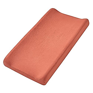 Changing Pad Cover for Baby Girls Boys, Neutral Fitted Muslin Cotton Diaper Changing Pad Sheets, Soft Brethable Changing Table Cover