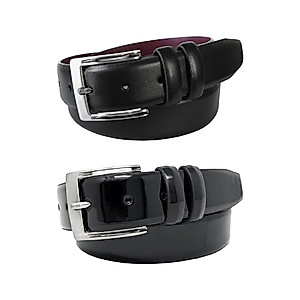 Florsheim Men's Pebble Grain Leather Belt 32MM, Brown, 40