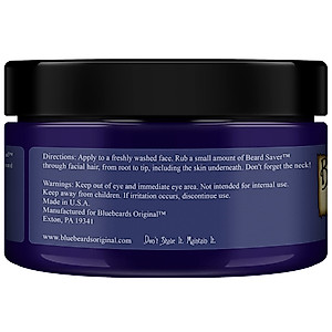 Bluebeards Original Beard Saver, 4 oz. - Leave In Beard Conditioner for Men, Infused with Aloe & Lime - Beard Softener that Deeply Conditions and Moisturizes Your Beard and Skin - Made in USA
