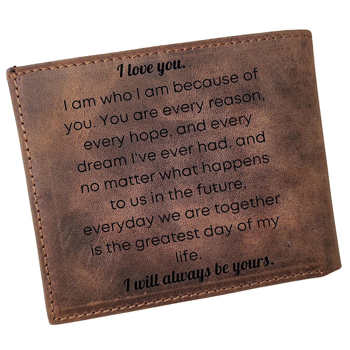 SFdizayn Custom Photo Wallet for Men, Engraved Names Wallet for Him, Personalized Picture Wallet for Husband, Customized Gifts for Boyfriend