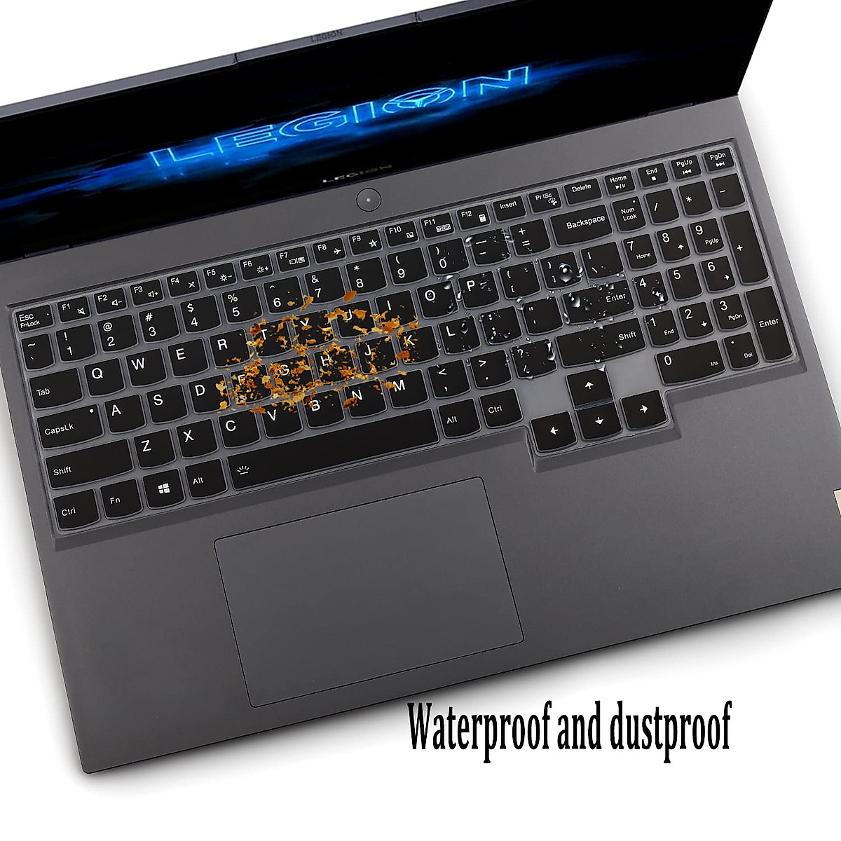 Keyboard Cover for Lenovo Legion Pro 7 7i 16" / Legion 5 5i Pro/Legion 5 5i 5p 5pi 7i 15.6" 17.3" Gaming Laptop/Legion Slim 7 7i 15.6 / IdeaPad 3 3i 15.6 Gaming, LOQ 15.6" 16" Keyboard Skin-Black