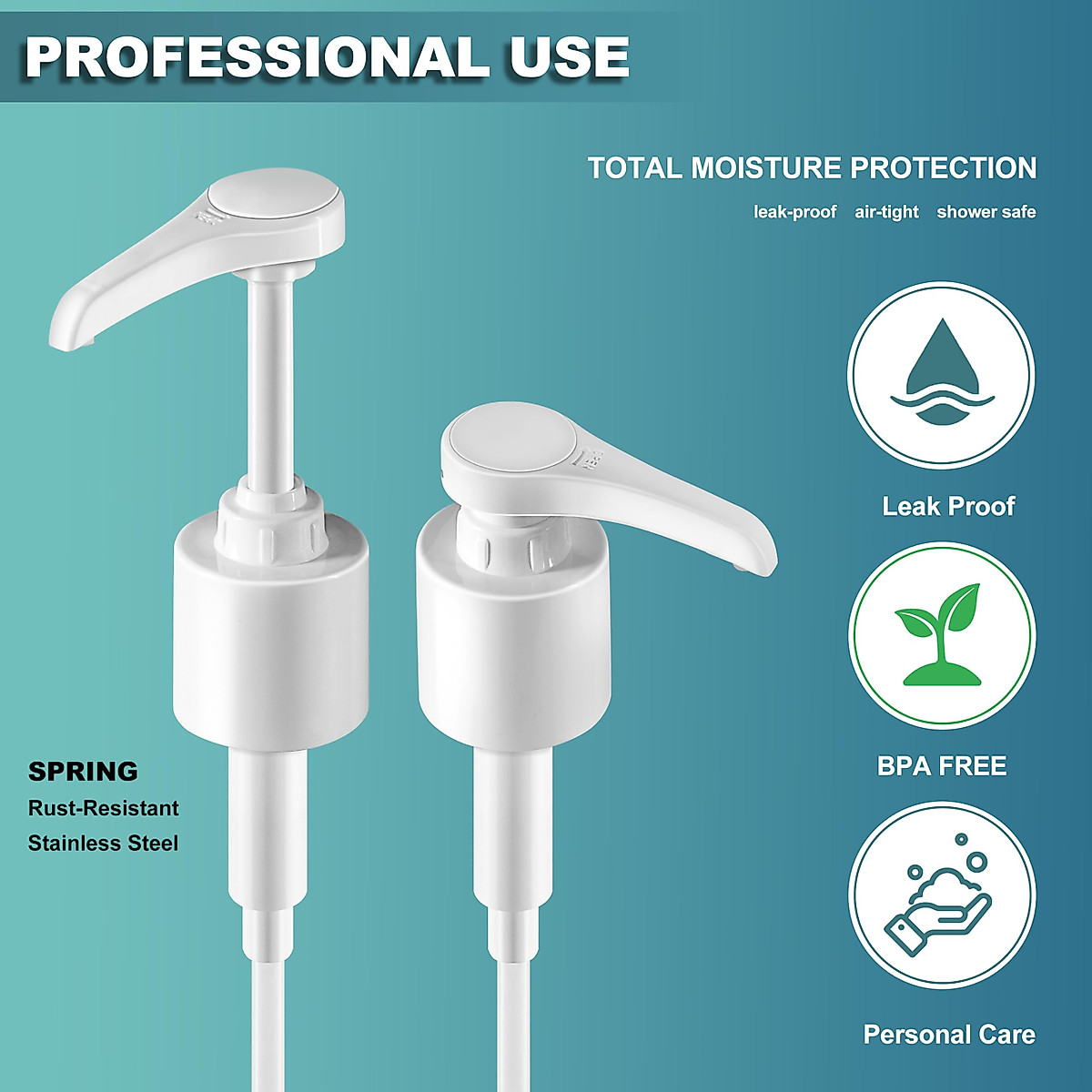 Pump Dispenser, Made to Fit Listerine 1.5 or 1 Liter Bottles [Package Includes 1 Pump]