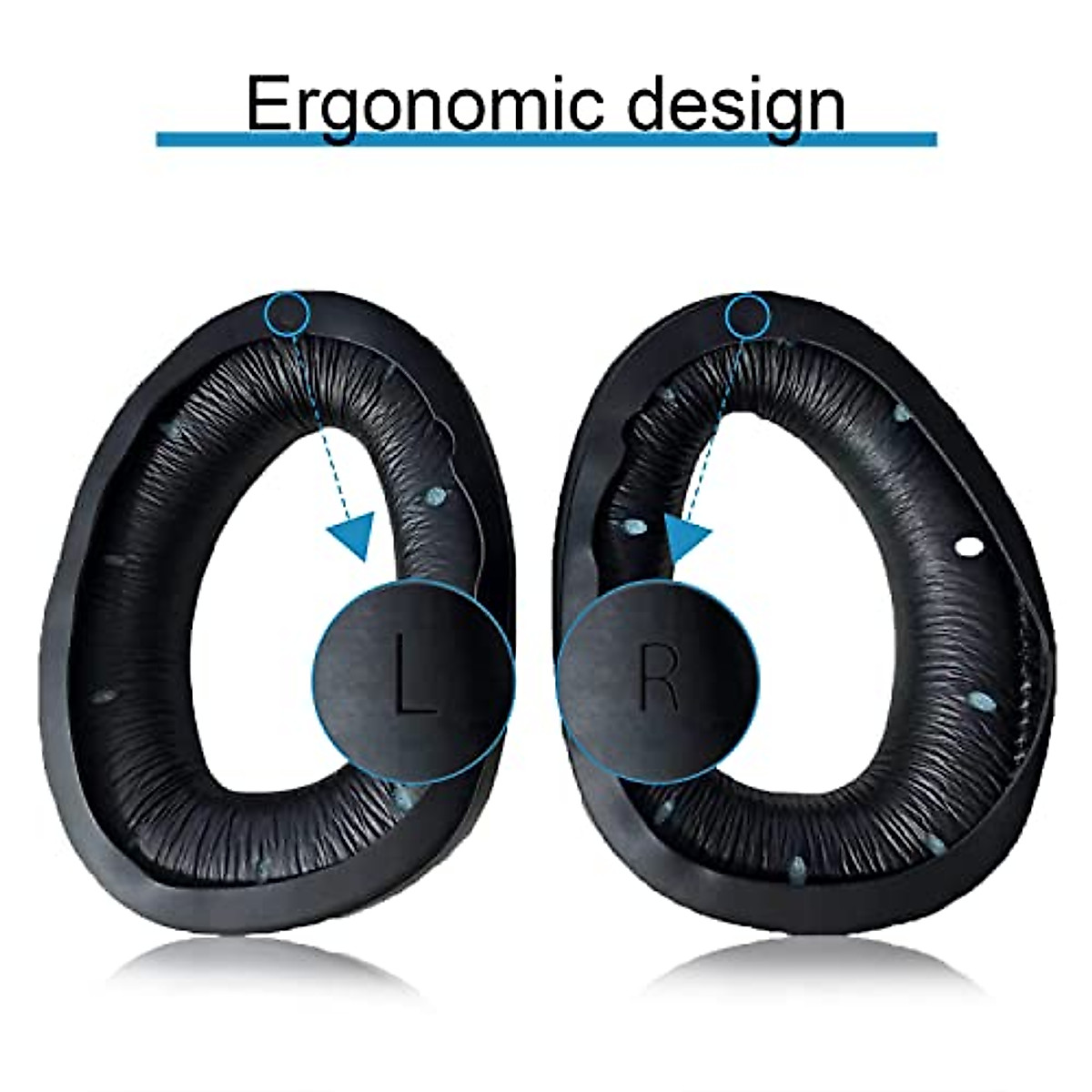 GSP 300 Ear Pads Replacement Earpads Ear Cushion Compatible with Sennheiser GSP 300 GSP 301 GSP 302 GSP 303 GSP 350 Gaming Headphones (Black)