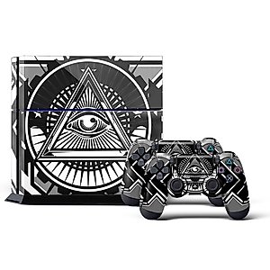 247 Skins Graphics kit Sticker Decal Compatible with PS4 PlayStation 4 and Dualshock Controllers - Conspiracy
