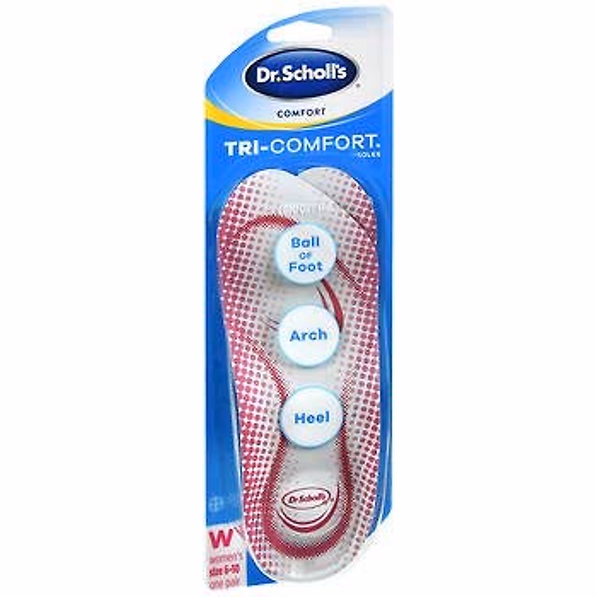 Dr. Scholl's Tri-Comfort Orthotics Insoles Women's Size 6-10 - 1 PR, Pack of 4