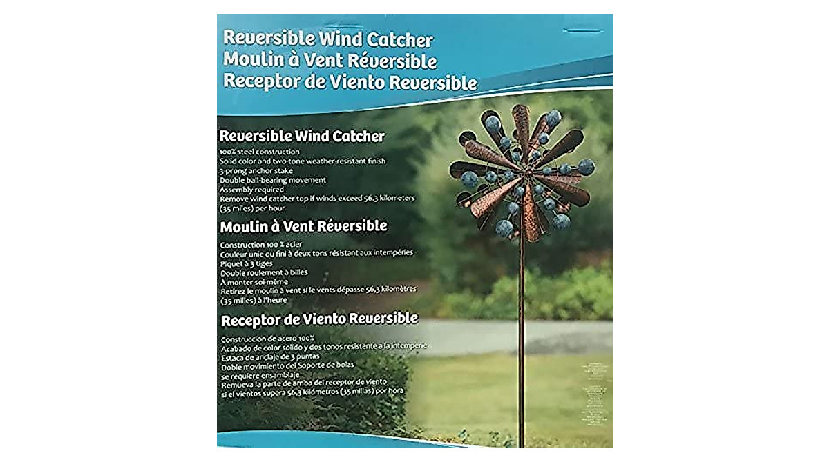 Reversible Extra Large Wind Spinner - 23" Wide & 83" High