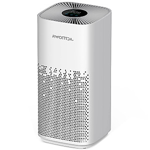 Air Purifier for Home Large Room 1540 ft² Coverage 4-in-1 H13 True HEPA Filter Reduce 99.97% of Pet Hair, Smoke, Odor, 5 Wind Speed with Air Quality Monitor, 25dB Quiet for Bedroom Office