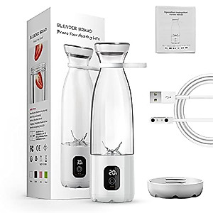 Mini Portable Personal Blender, 300W Powerful Smoothie Blender for Shakes and Smoothies, 20oz Portable Travel Mixer USB Rechargeable with Pulse Function Volbaby Blender Bravo(Upgraded)