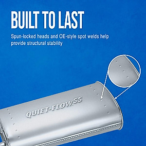 Walker Quiet-Flow SS 56233 Direct Fit Exhaust Muffler Assembly 2.25" Inlet (ID) 2.25" Outlet (OD) for Ford Escape
