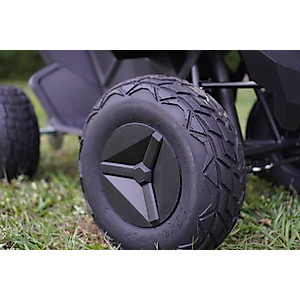 Tesla Brand Cyberquad for Kids, Four Wheel All Electric ATV, Ages 8+, 1 Year Limited Warranty, Top Speed 10 MPH, Range Up to 15 Miles, 36V Lithium Ion Battery and Charger Included, Black