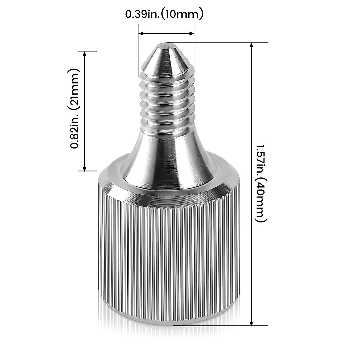 Attachment Knob Thumb Screws for Kitchenaid Stand Mixers and Kitchen Aid Accessories. Hub Screw Accessory Replacement x 2 pcs, Metallic Silver