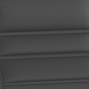 Flash Furniture Whitney High Back Black LeatherSoft Executive Swivel Office Chair with Rose Gold Frame, Arms, and Transparent Roller Wheels