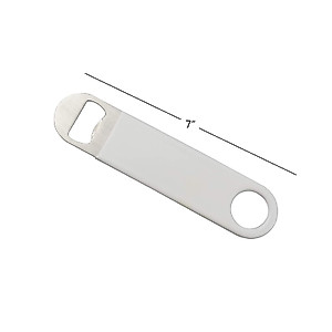 Wekioger 6 Packs Stainless Steel Flat Bottle Openers, Bartender Beer Bottle Opener