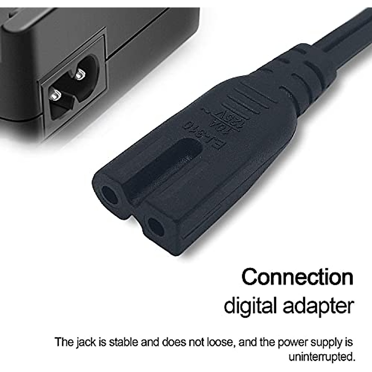 Parthcksi 6Ft 2 Prong Polarized Power Cord Compatible with Arris Router Modem; for Vizio Sharp Sanyo Emerson TV; PS1 PS2 XB DC Console System; for Bose Companion 3 5 Speaker Audio System