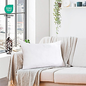 ROYALE LINENS 16 x 24 Pillow Insert - Down Alternative Throw Pillows Insert - Rectangle Pillow Pack of 1 White - Bed & Couch Pillows - Inner Cushion for Bed, Cushion for Living Room - Shams Stuffer