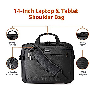 Amazon Basics 14-Inch Tablet Bag, Black
