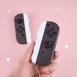 BelugaDesign Pastel Joy-Con Straps Pair | Switch Controller Wrist Accessory Compatible with Nintendo Switch Standard OLED Joycons (White)