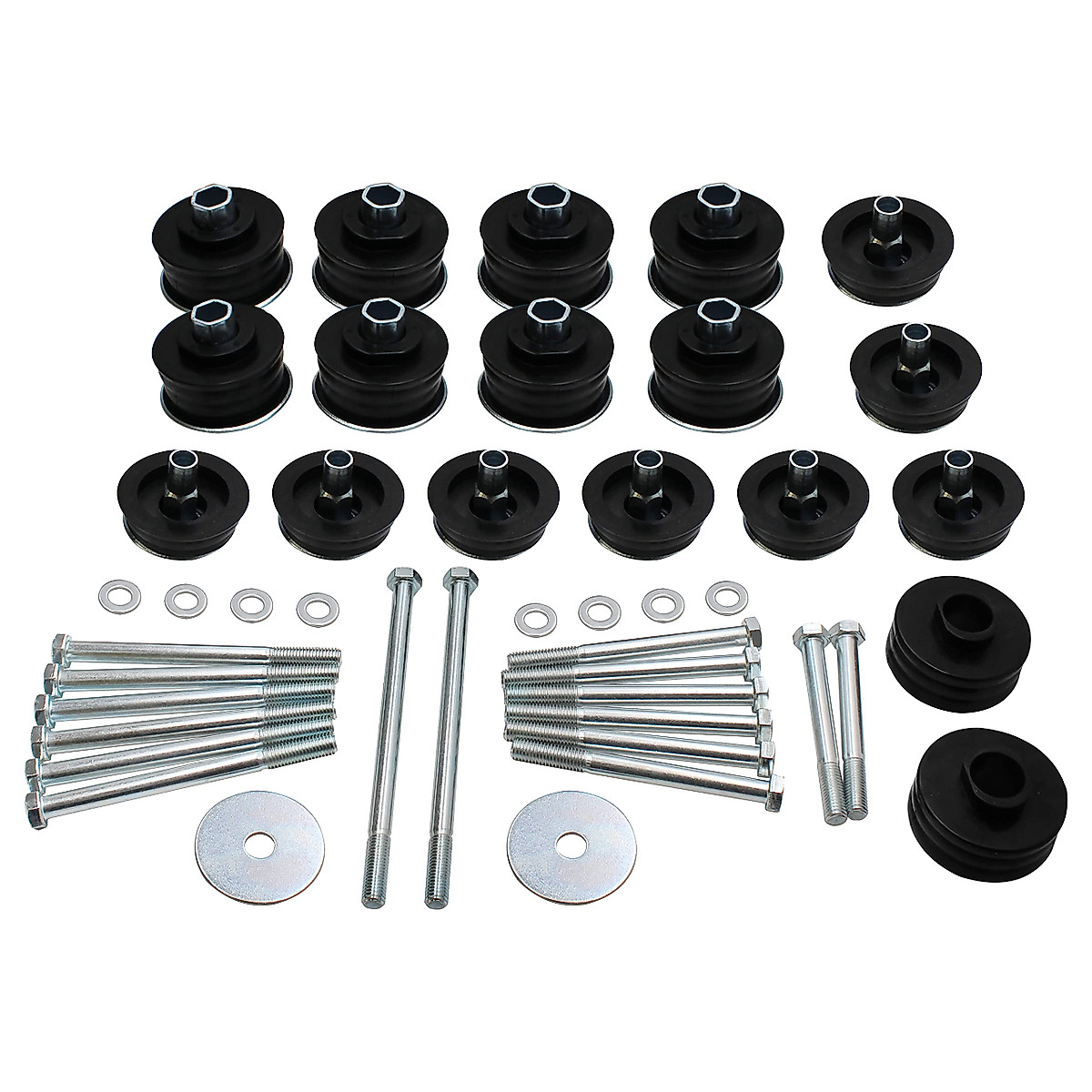 KF04060BK Body Mount Bushing Kit,Compatible with Ford F250 F350 Super Duty 2008-2016 2WD 4WD，Black