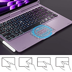 Nums Smart Touchpad Numeric Keypad for Surface Pro 7/8/9/X Surface Laptop All Model, Touchpad Protector, Excellent Touch Experience, Durable Tempered Glass, (Surface Pro 8/9/X)