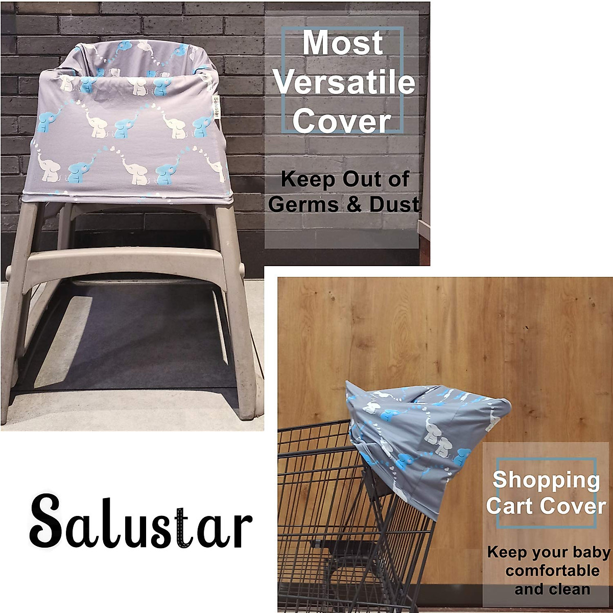 Car seat Covers for Baby Boys and Girls,2-Piece Set of Nursing Covers by Salustar