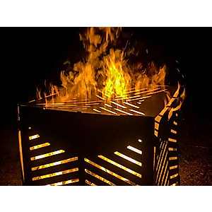 Camco 22-Inch Burn Bin | Features hand-oiled structurally reinforced side and base panels | 22-inches (L) x 22-inches (W) x 22-inches (H) (51251)