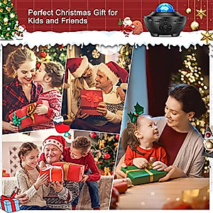 OurLeeme Galaxy Projector - Star Projector Night Light with Music Speaker Surport APP and Voice Control Ceiling Projector Lights for Bedroom - Work with Alexa & Google Assistant