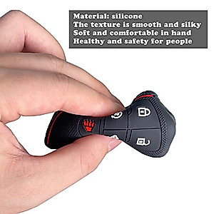 TANDRIVE Key Fob Cover for 2022 2023 Chevy Silverado 1500 GMC Sierra 1500, Silicone, 2-Pack, Black