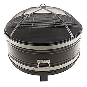 Pleasant Hearth OFW651R Colossal Fire Pit, Black