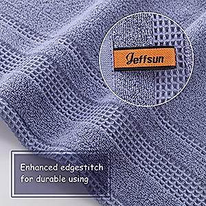 JEFFSUN Colorful Cotton Washcloths, Ultra Soft and Highly Absorbent Bathroom Face Cloths 13 X 13 Inch (6-Pack)