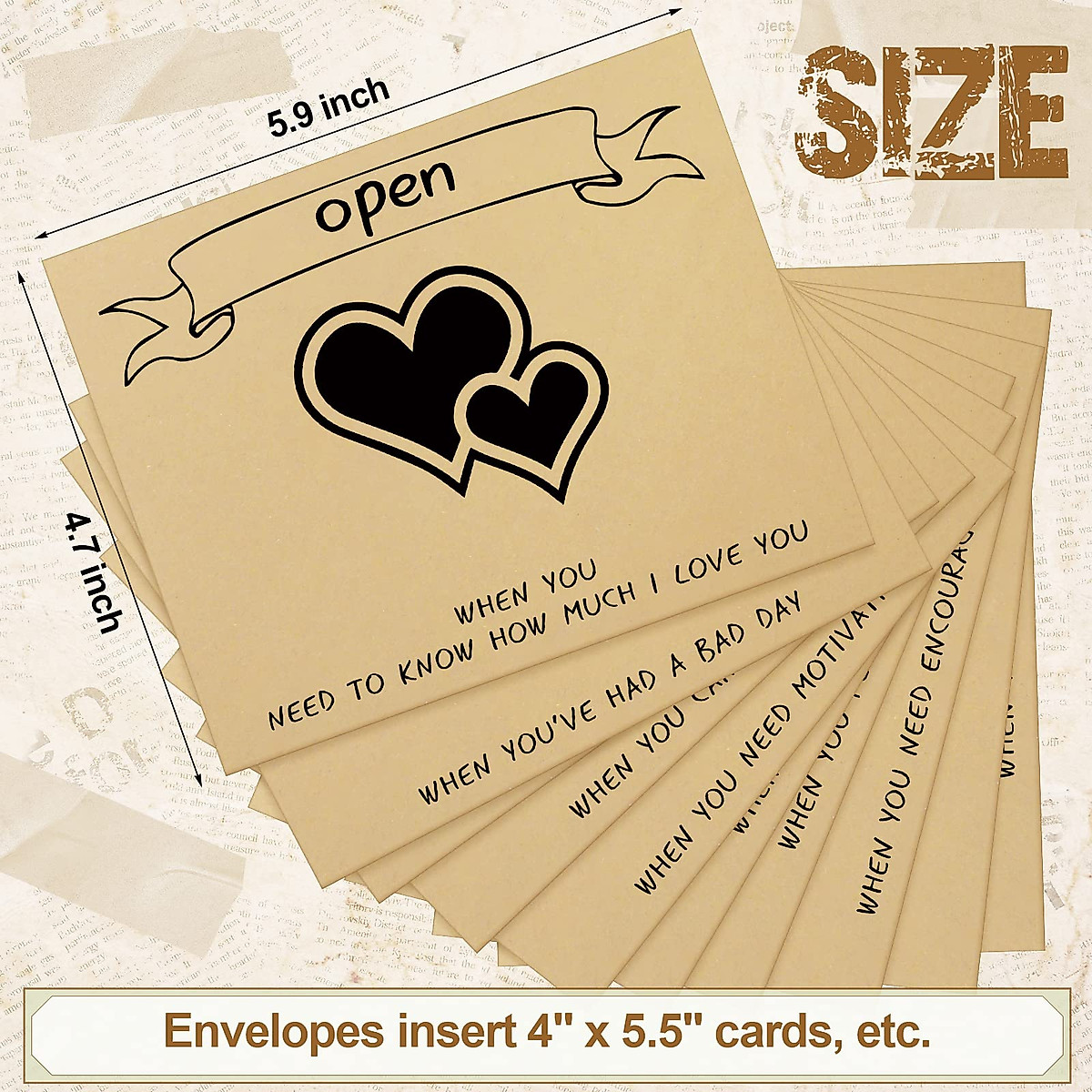 Geosar 20 Pieces Open When Letters Envelopes, University College Gift, Leaving Home Gift, Christmas Gift, Graduation Gift, Custom Going Away Gift, College Daughter Son Gift(Cute)