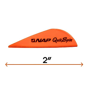 New Archery Products Bow Hunting Shooting Target Practice QuickSpin Plastic Arrow Fletching Vanes 2 Inch, Pack of 36, Orange