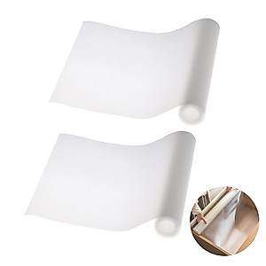 2 Pack Shelf Liner, BetterJonny Non-Adhesive EVA Refrigerator Mat Scalable Cupboard Liner Non Slip Waterproof Clear Kitchen Drawer Shelf Liner for Kitchen Shelf Pantry（17.7 x 59 inch，Clear）