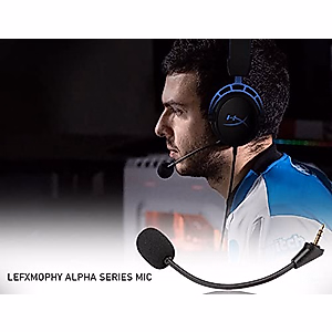 LEFXMOPHY Cloud Alpha Mic Replacement for Kingston HyperX Cloud Alpha, Alpha S Gaming Headset, 3.5mm Detachable Headphone Boom Microphone