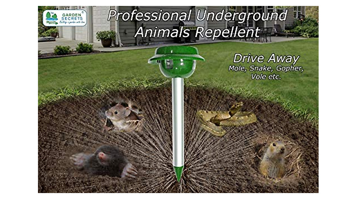 GARDEN SECRETS Solar Mole & Snake Repellent - 2 Pack