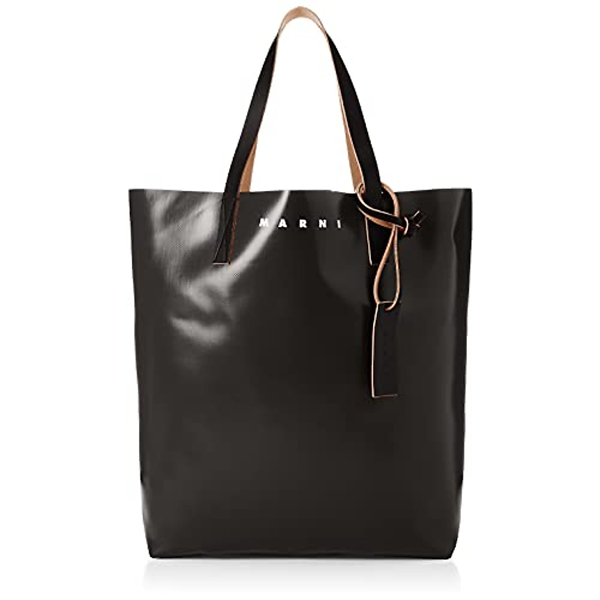 Marni SHMQ0000 SHOPPING BAG Tote Bag, Black + Royal+Black