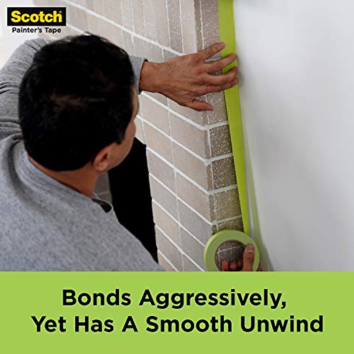 Scotch Painter's Tape 2060-48MP ScotchBlue Rough Surface Painters Tape, 1.88" Width, Green