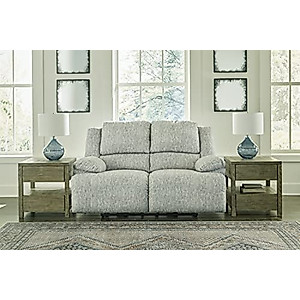 Signature Design by Ashley McClelland Transitional Reclining Loveseat, Light Gray