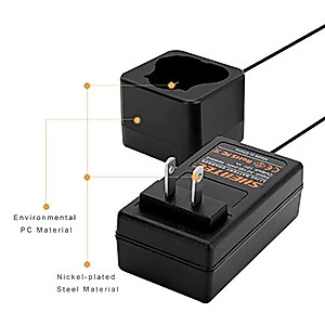 Shentec 12V Li-ion Battery Charger Compatible with Black and Decker 12V BL1110 BL1310 BL1510 LB12 LBX12 LBXR12 Pod Style Battery (Not Compatible with Firestorm Battery and PS130 Battery Ni-MH/Ni-CD)