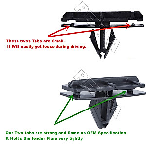 Rexka 25pcs Fender Flare & Rocker Moulding Clip 68039280-AA Compatible with Jeep Wrangler JK & Unlimited JK Ram 4500 Ram 5500