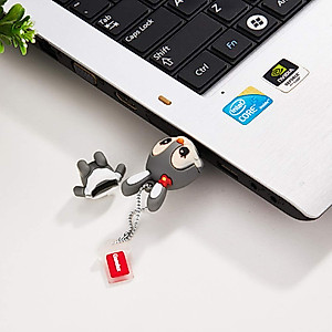 GARRULAX USB Flash Drive, 8GB / 16GB / 32GB USB 2.0 Updated Waterproof USB Memory Stick Date Storage Pendrive Thumb Drives (32GB, Gray Rabbit)