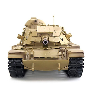 Ssccgym Remote Control Heavy Tank M60A1 RC Armored Vehicle Main Battle Large 1/16 Scale Full-Function Simulation Smoke Shooting Effect Collection Professional 60cm