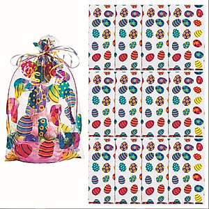 Easter Basket Bags (12 Pack) 17 3/4" Cellophane